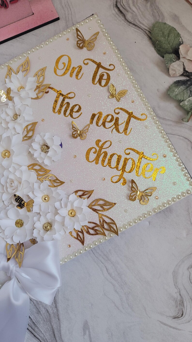 Graduation Cap Topper Custom Paper Flowers and Text Class of 2026 - Etsy