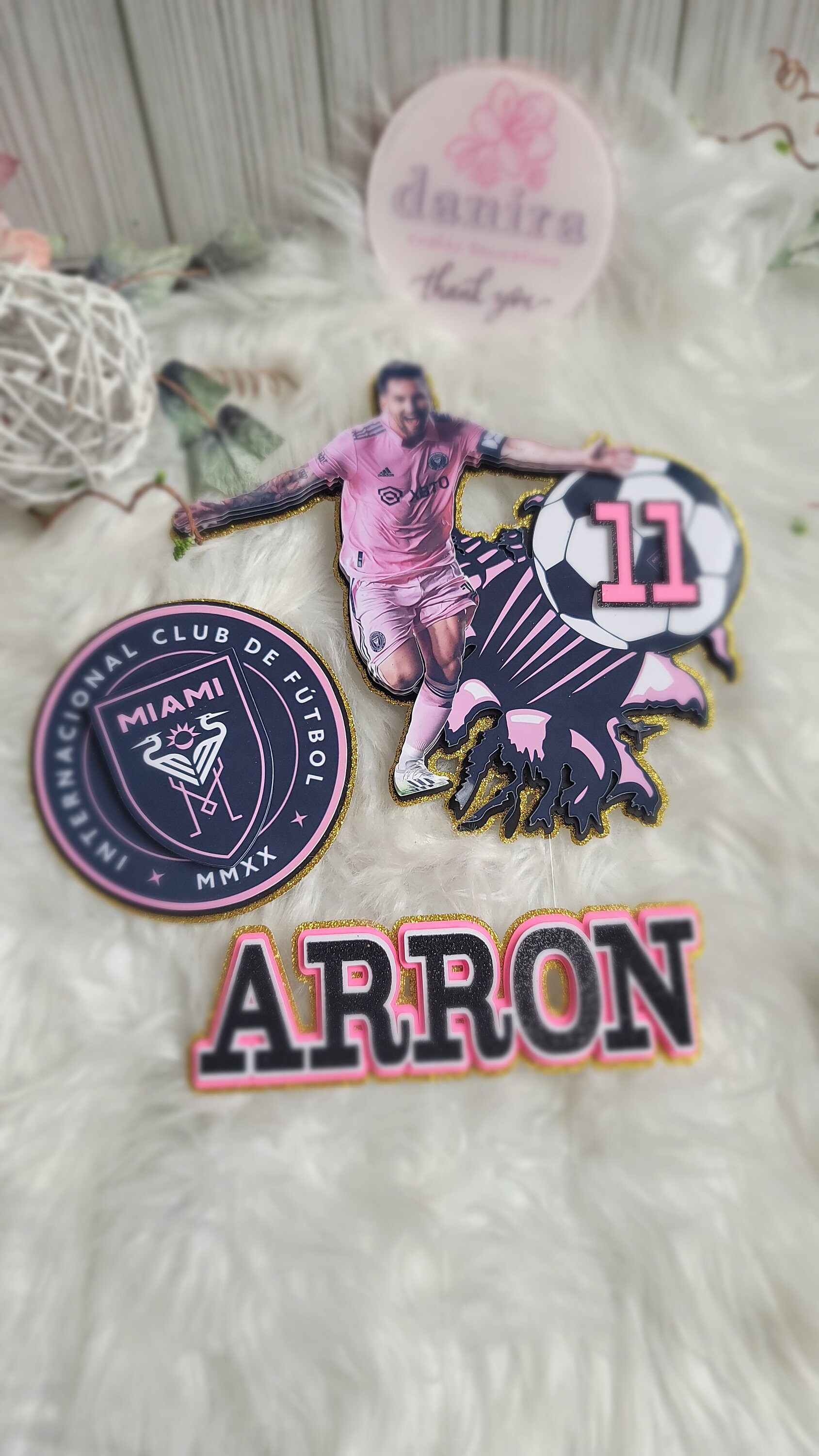 Messi Cake Topper, Soccer Cake Topper, Messi, Soccer, Birthday Cake ...