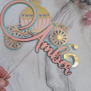 Custom Princess Carriage Cake Topper: Fairy Tale Party Decor - Etsy