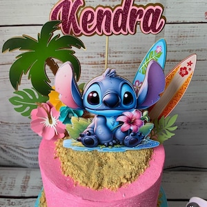 Stitch Cake Topper, Stitch Birthday, Stich Custom Topper, Personalized ...