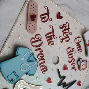 Nurse Grad Cap Topper, Customizable Healthcare, Graduation Cap, Nurse ...