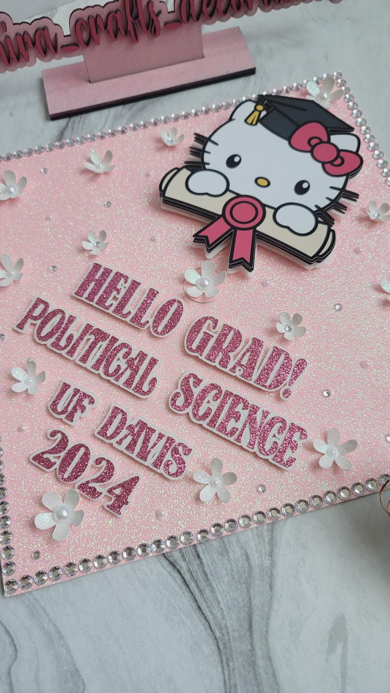 Hello Graduation Cap, Graduation Cap, Class of 2025, Custom Grad Cap ...