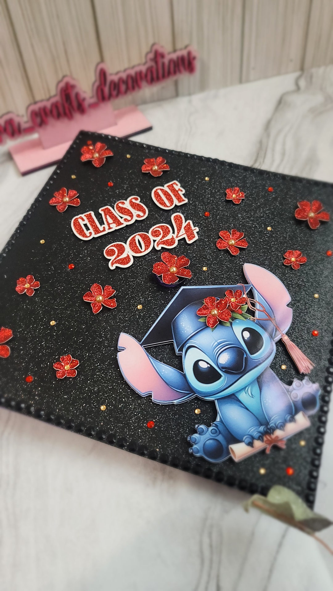 Stitch Graduation, Stitch Graduation Cap, Class of 2025, Cap Custom ...