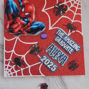 Custom Spider Graduation Cap Topper, Class of 2025, Spider Man ...