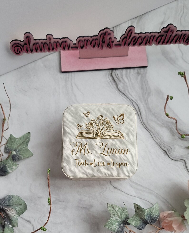 Jewelry Box Gift , Customize Jewelry Box, Laser Engraved Box , Teacher ...