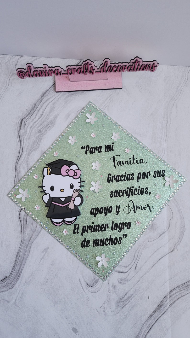 Hello Graduation Cap , Kitty Graduation Cap, Class of 2024, Cap ...