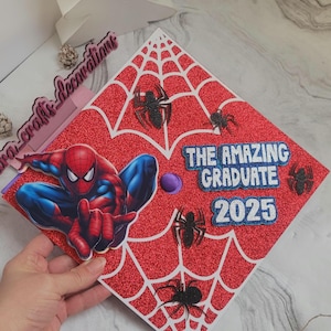 Custom Spider Graduation Cap Topper, Class of 2025, Spider Man ...
