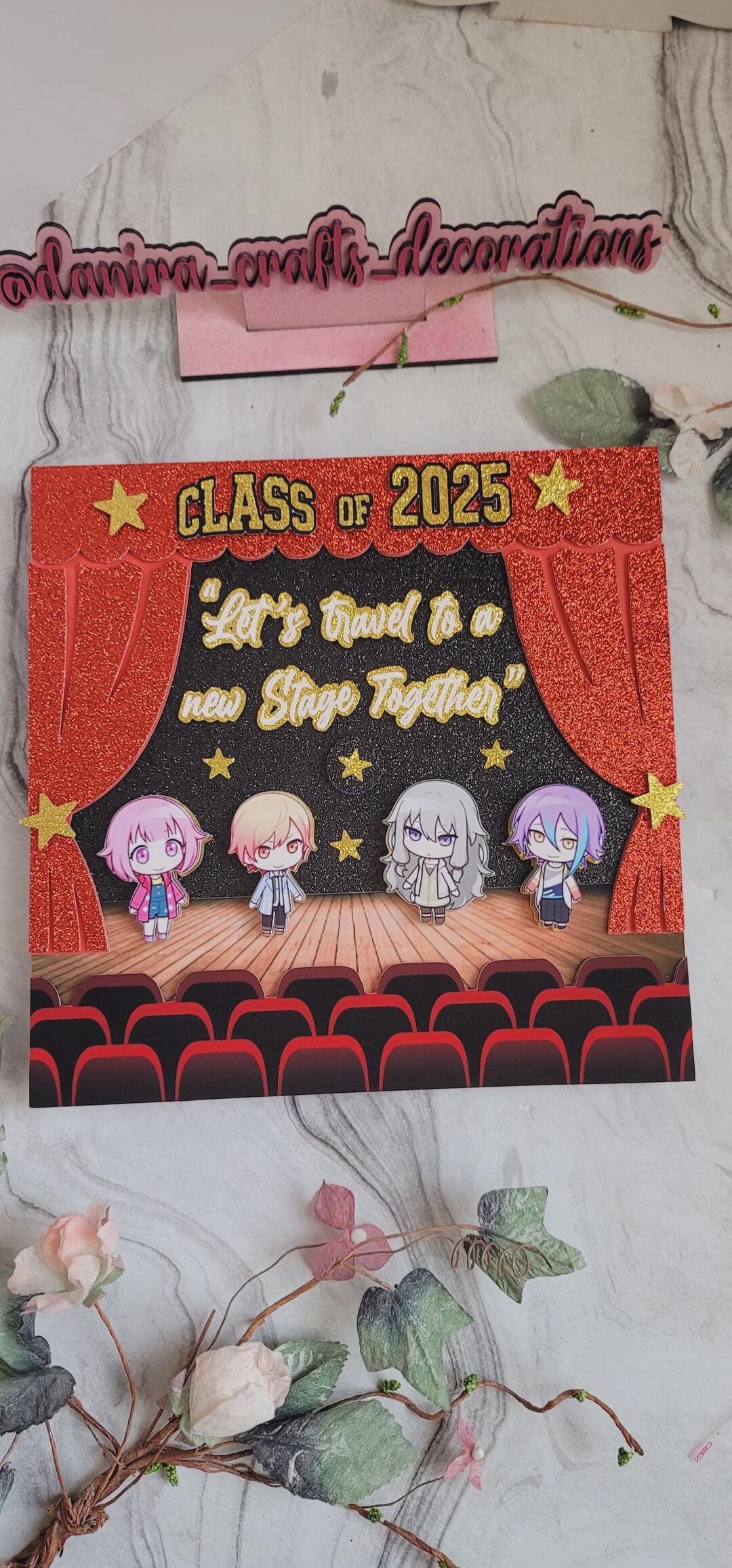 THEATER Grad Cap Topper, Customizable STAGE Graduation Cap, Theater ...