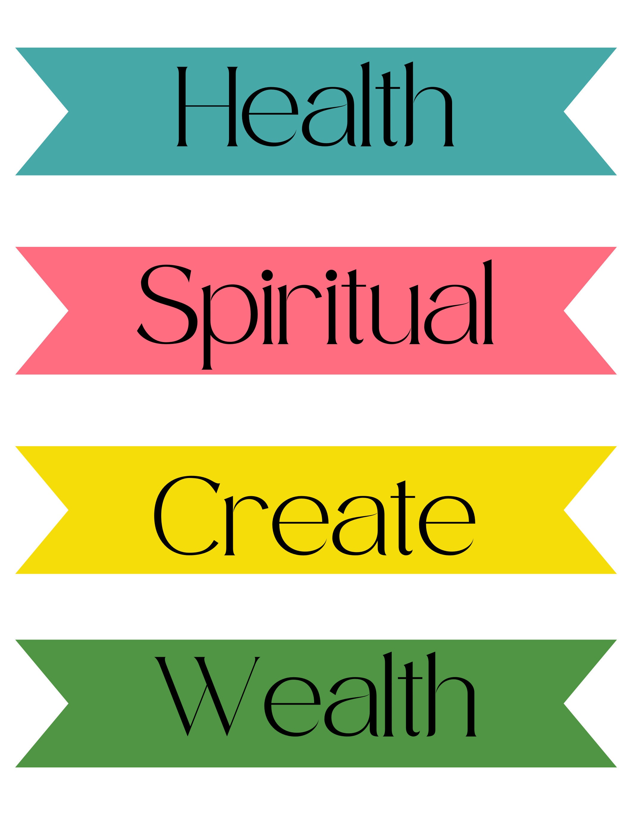 Vision Board Bundle Digital Download (health, Spiritual, Create, and ...