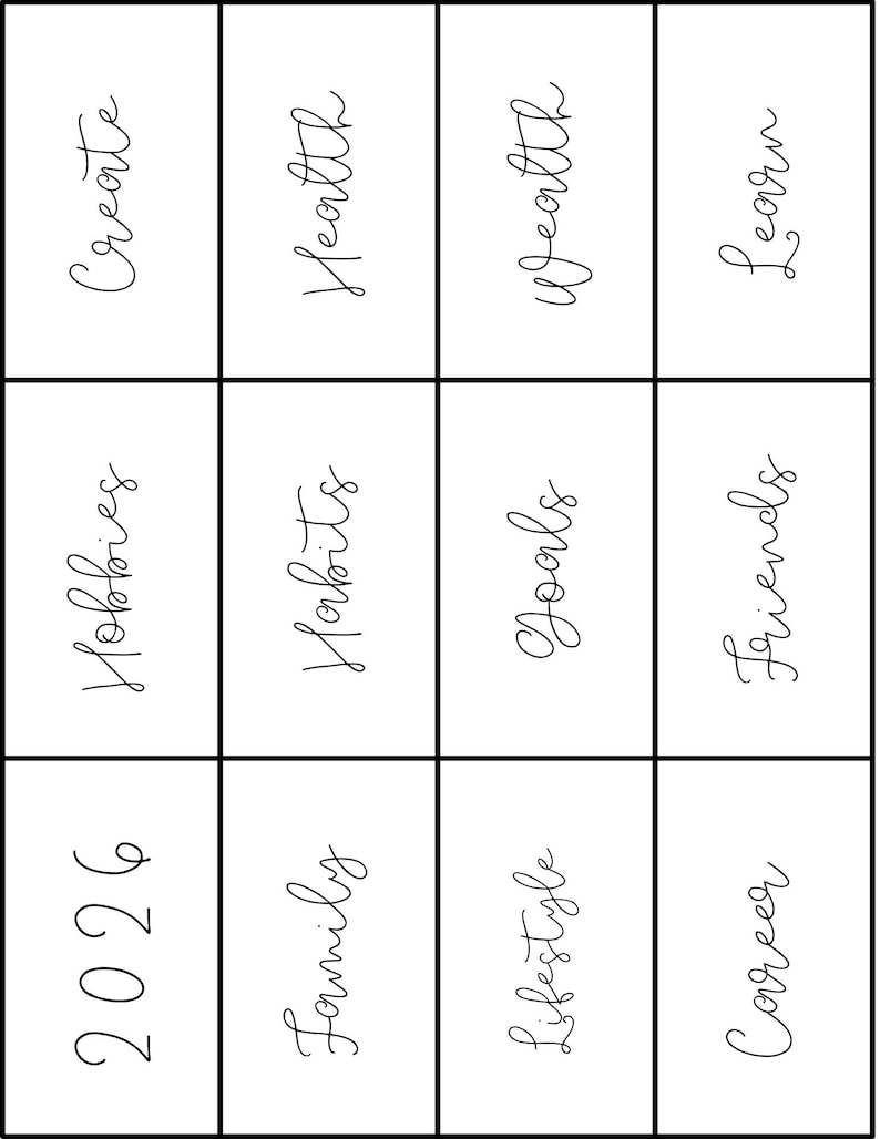 2026 Vision Board Digital Bundle - Etsy