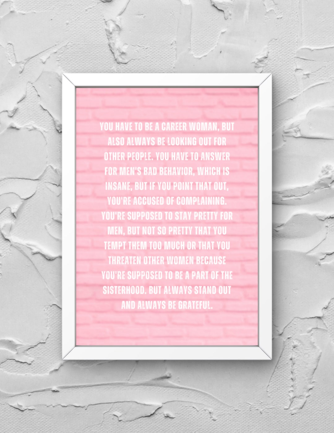 Barbie Movie Quote Digital Print, Gloria's Monolog, *set of Three ...