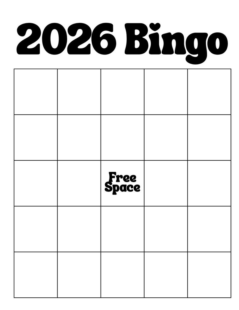 2026 Vision Board Bingo and Punch Card Bundle - Etsy