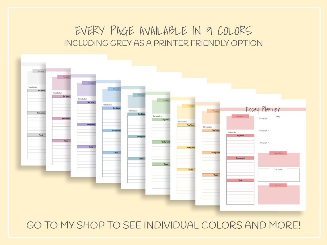 Ultimate 360 Student Planning and Notes Pages MULTICOLOR PLANNER ...