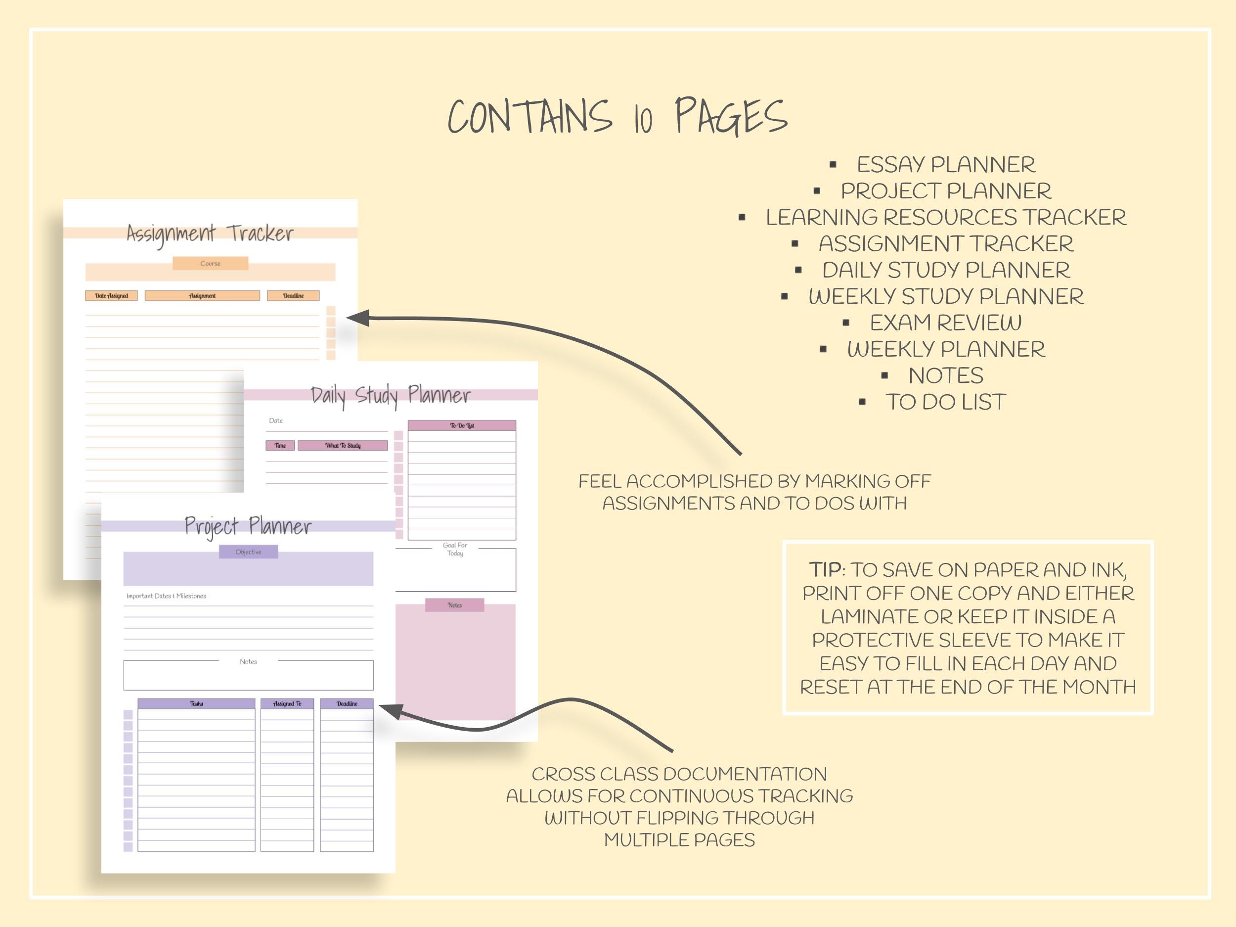 Ultimate 360 Student Planning and Notes Pages MULTICOLOR PLANNER ...