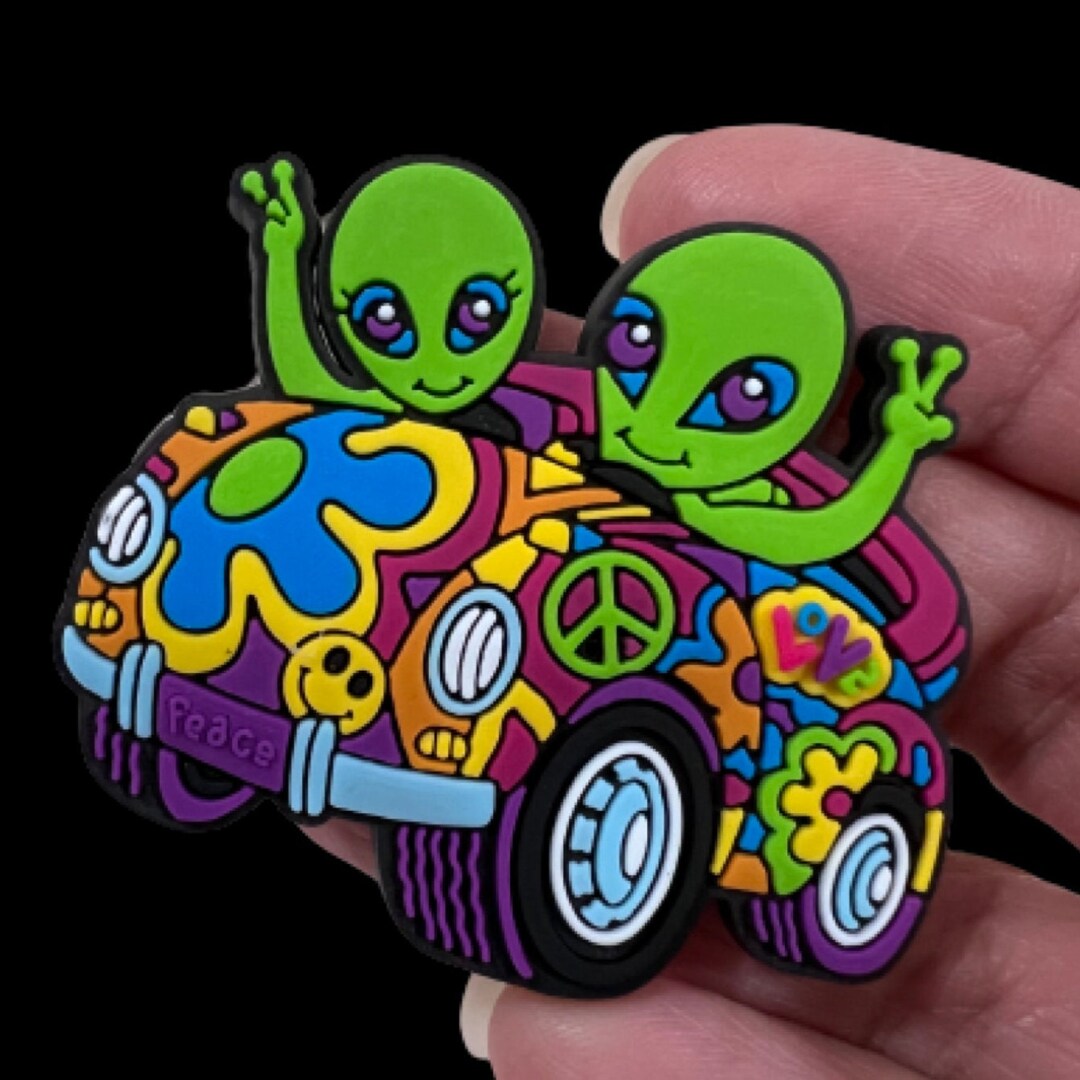 Hippie Alien Croc Charm - Etsy