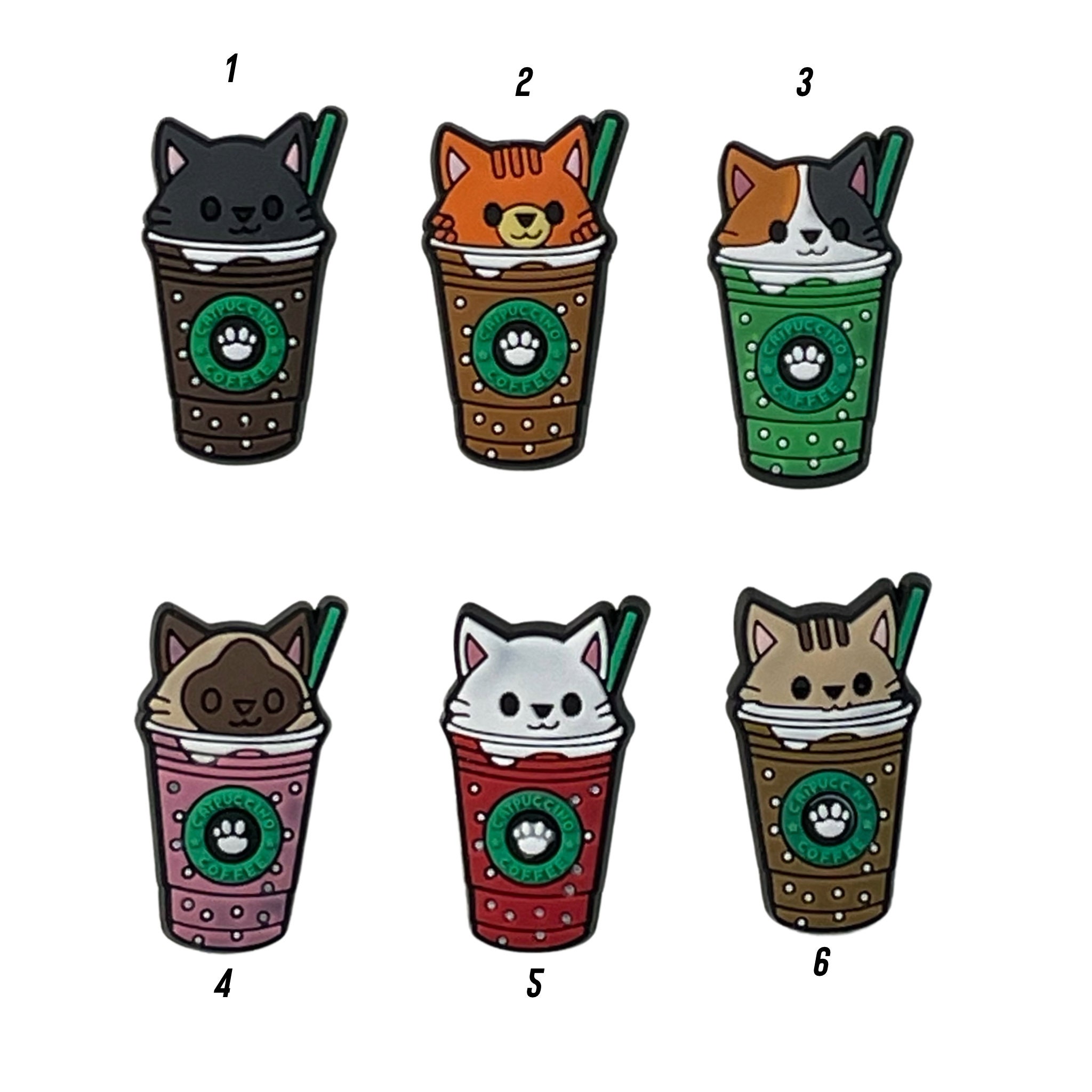 Catpuccino Croc Charms-cat Lovers Croc Charms - Etsy