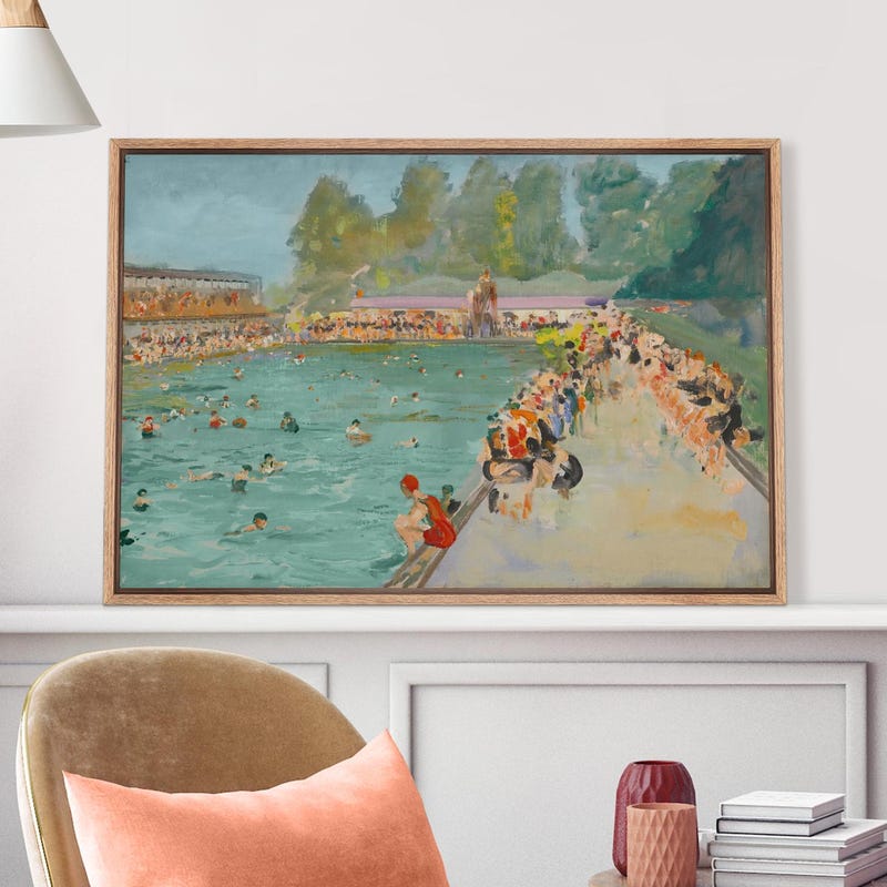 Vintage Swimming Artwork - Etsy