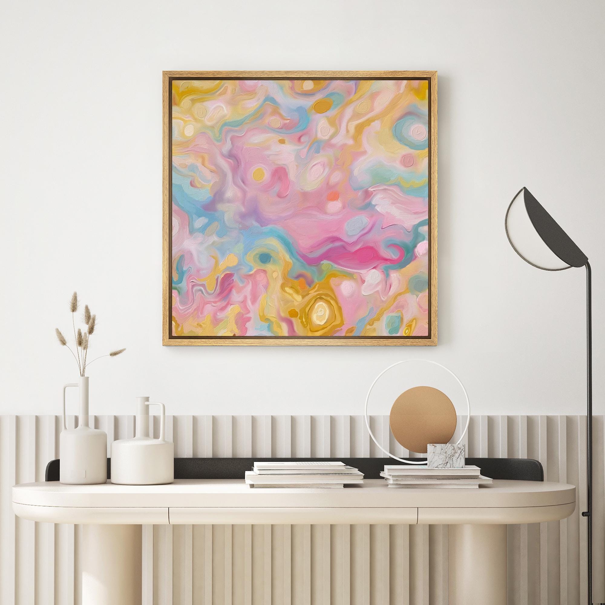 Framed Canvas Wall Art Print Abstract Colorful Painting Art Prints ...
