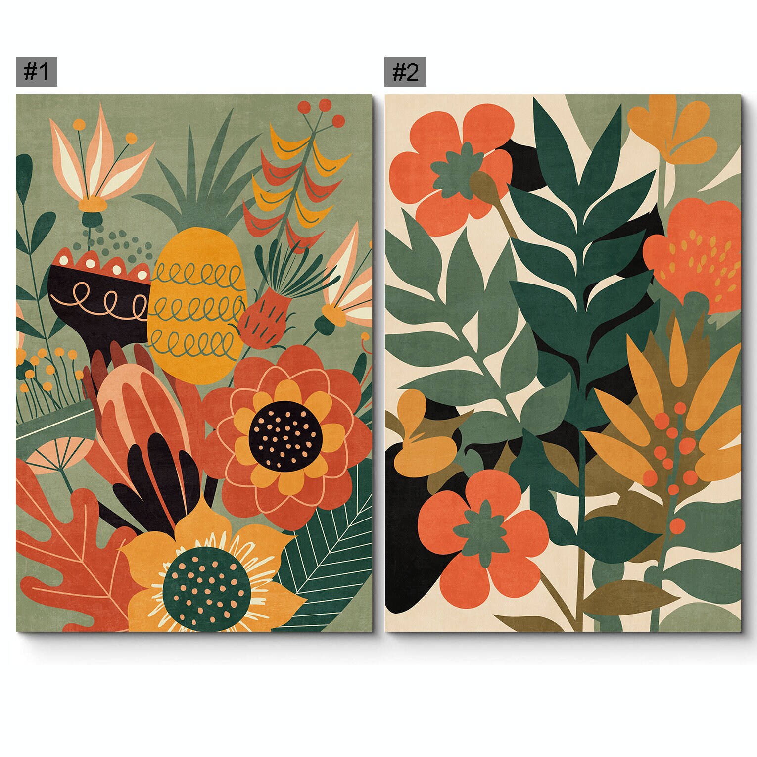 Botanical Print, Desert Landscape, Southwest Wall Art, Tropical Flower ...