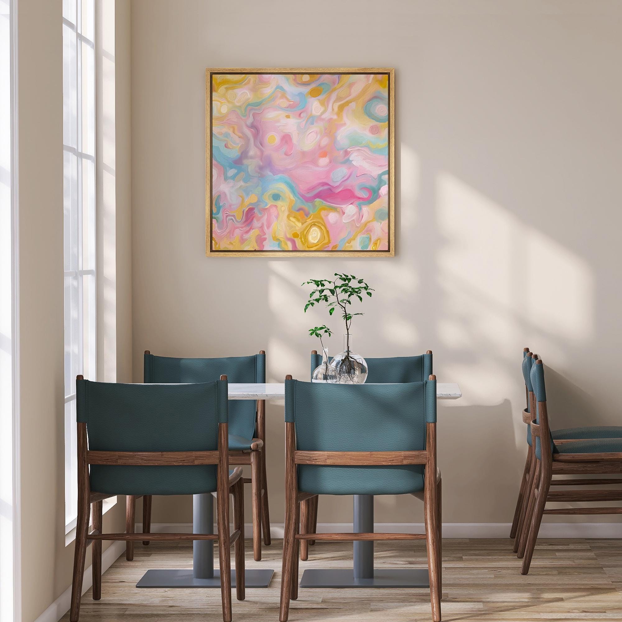 Framed Canvas Wall Art Print Abstract Colorful Painting Art Prints ...