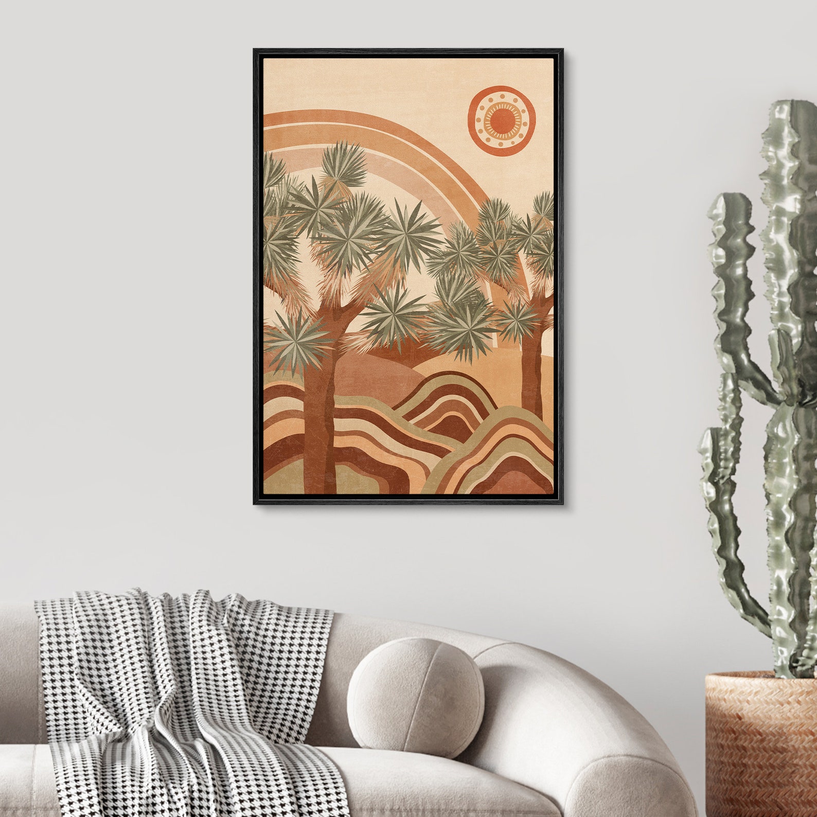 Rainbow Joshua Tree Art Print Abstract Desert Landscape - Etsy