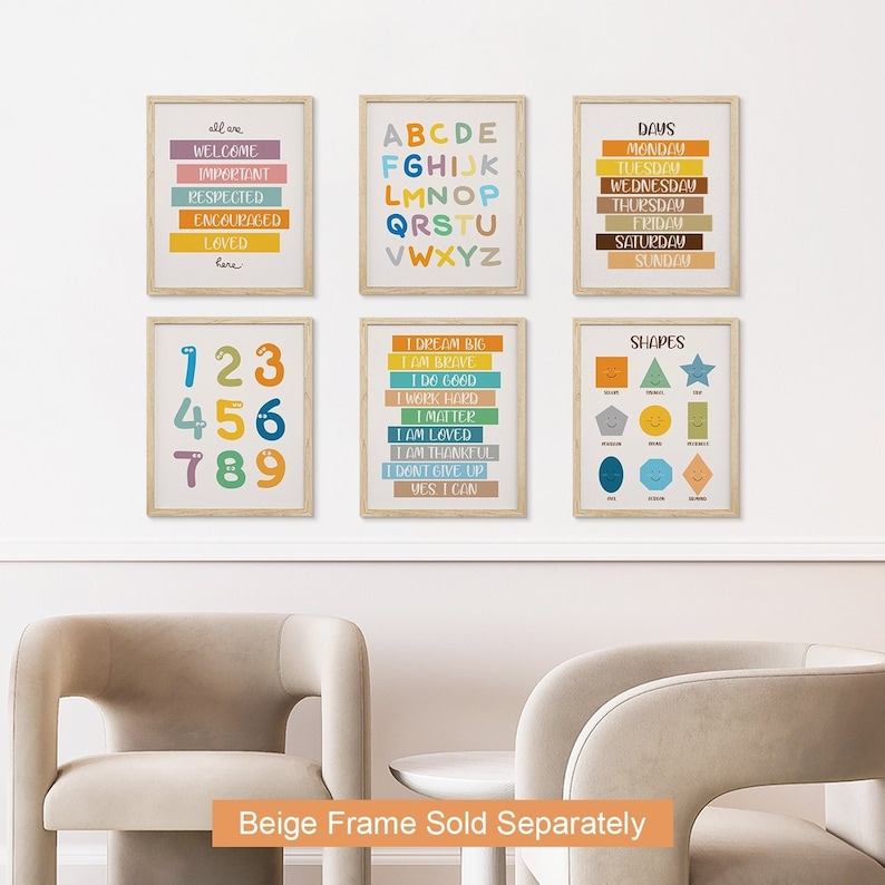 Educational Poster Set Classroom Decor Learning Print - Etsy