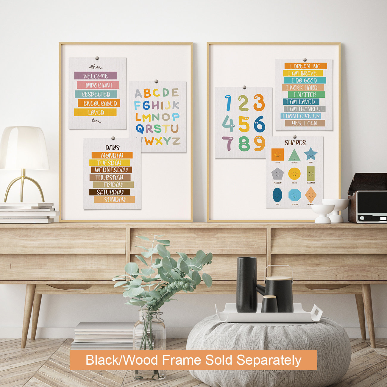 Educational Poster Set, Classroom Decor, Learning Print Homeschool ...