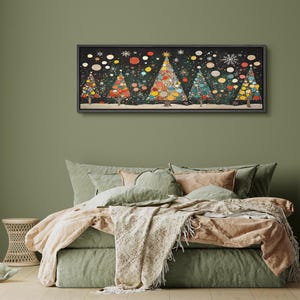Large Wall Art Framed Canvas Prints Christmas Tree Wall Art Winter ...