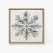 Framed Canvas Wall Art Snowflake Vintage Oil Painting Print Christmas ...