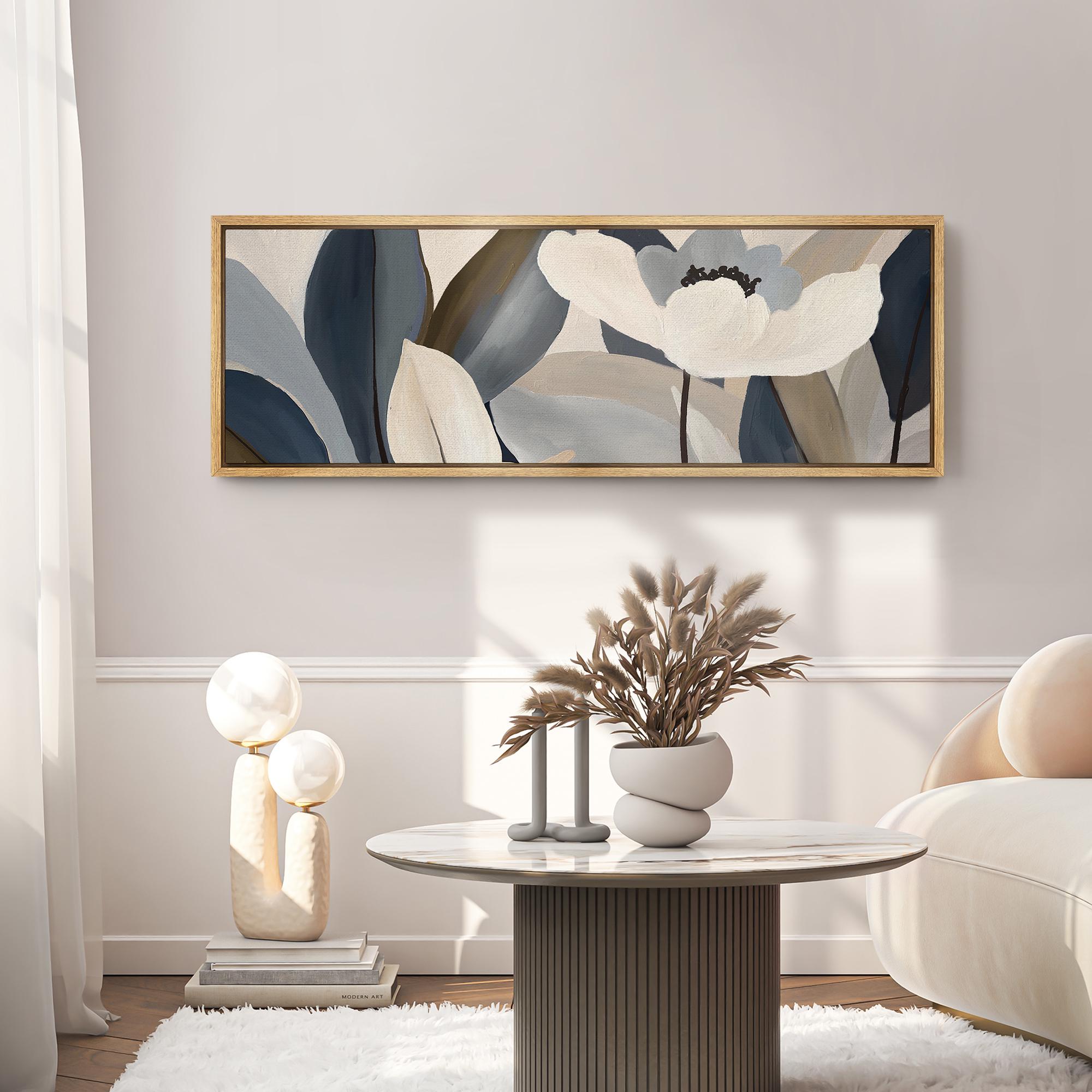 Framed Canvas Large Wall Art Print Abstract Botanical Floral Leaf Art ...