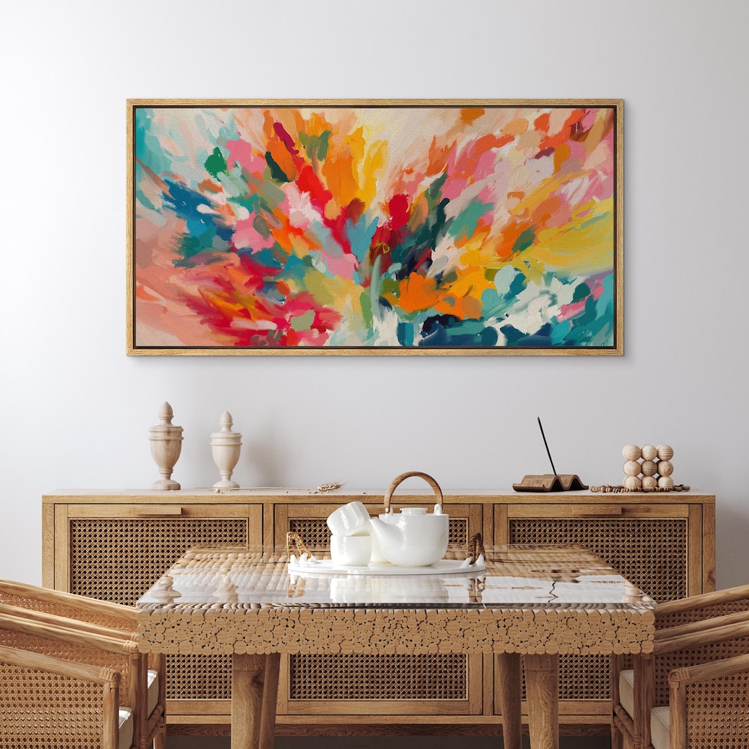 Framed Canvas Large Wall Art Prints Abstract Colorful Painting Prints ...