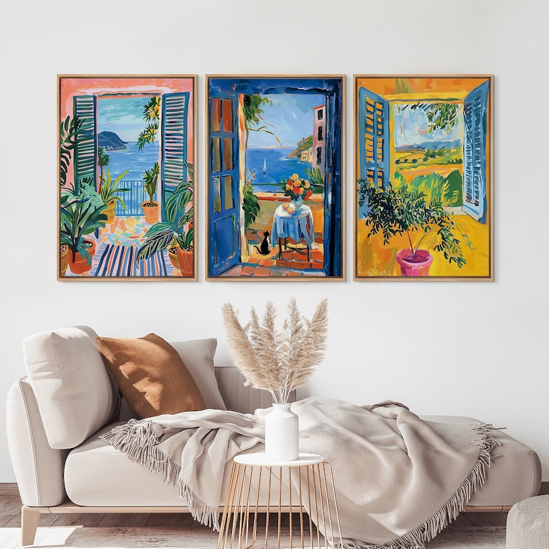 Three Panel Wall Art - Etsy