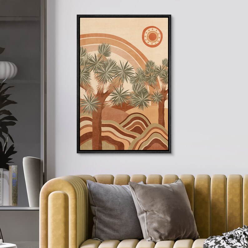 Rainbow Joshua Tree Art Print Abstract Desert Landscape - Etsy