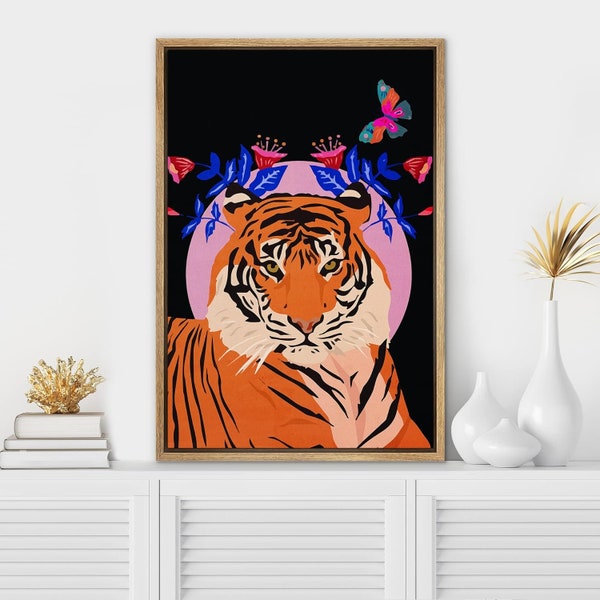 Framed Tiger Print - Etsy