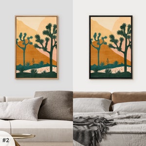 Framed Desert Sunset Wall Art Set, Boho Southwestern Landscape Canvas ...
