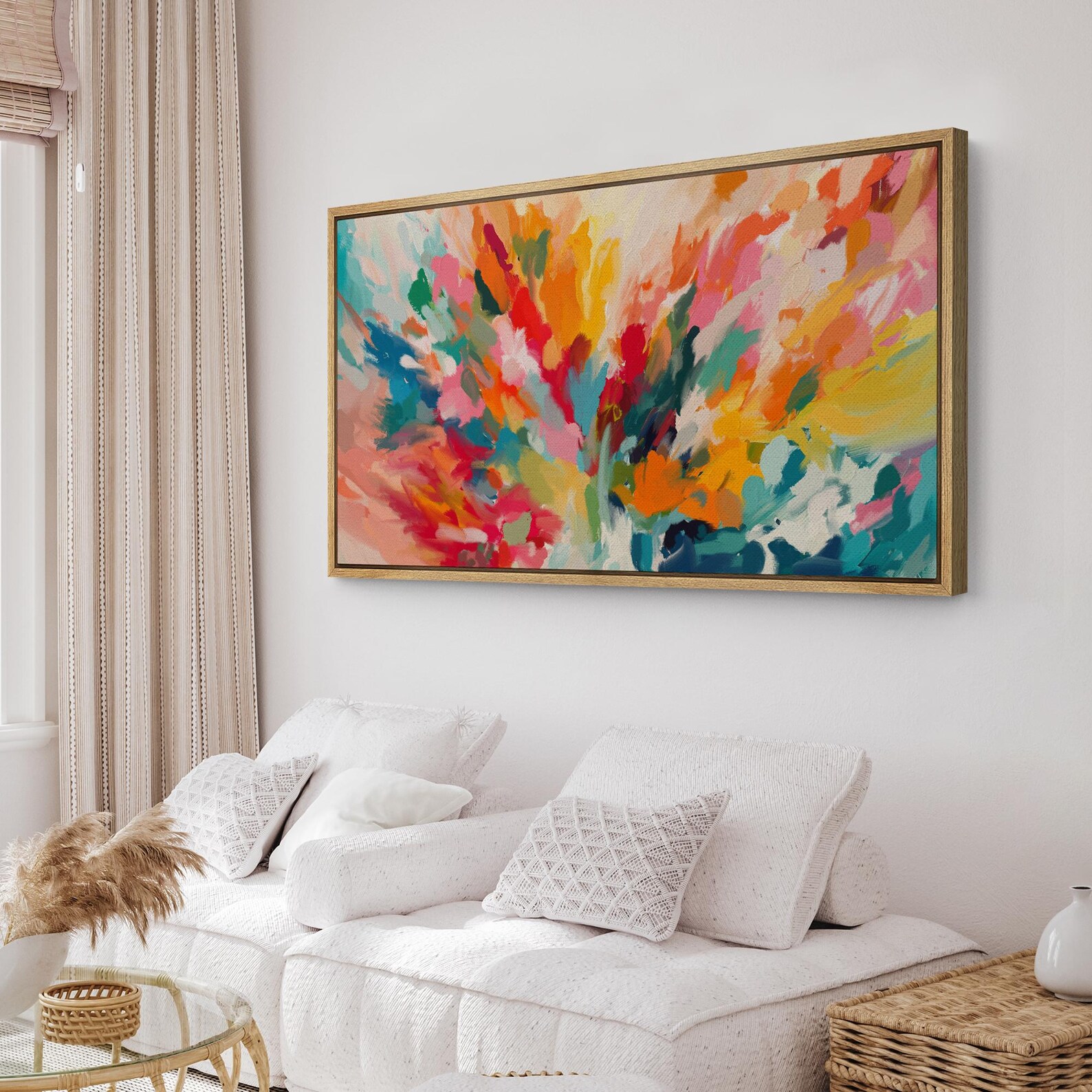 Framed Canvas Large Wall Art Prints Abstract Colorful Painting Prints ...