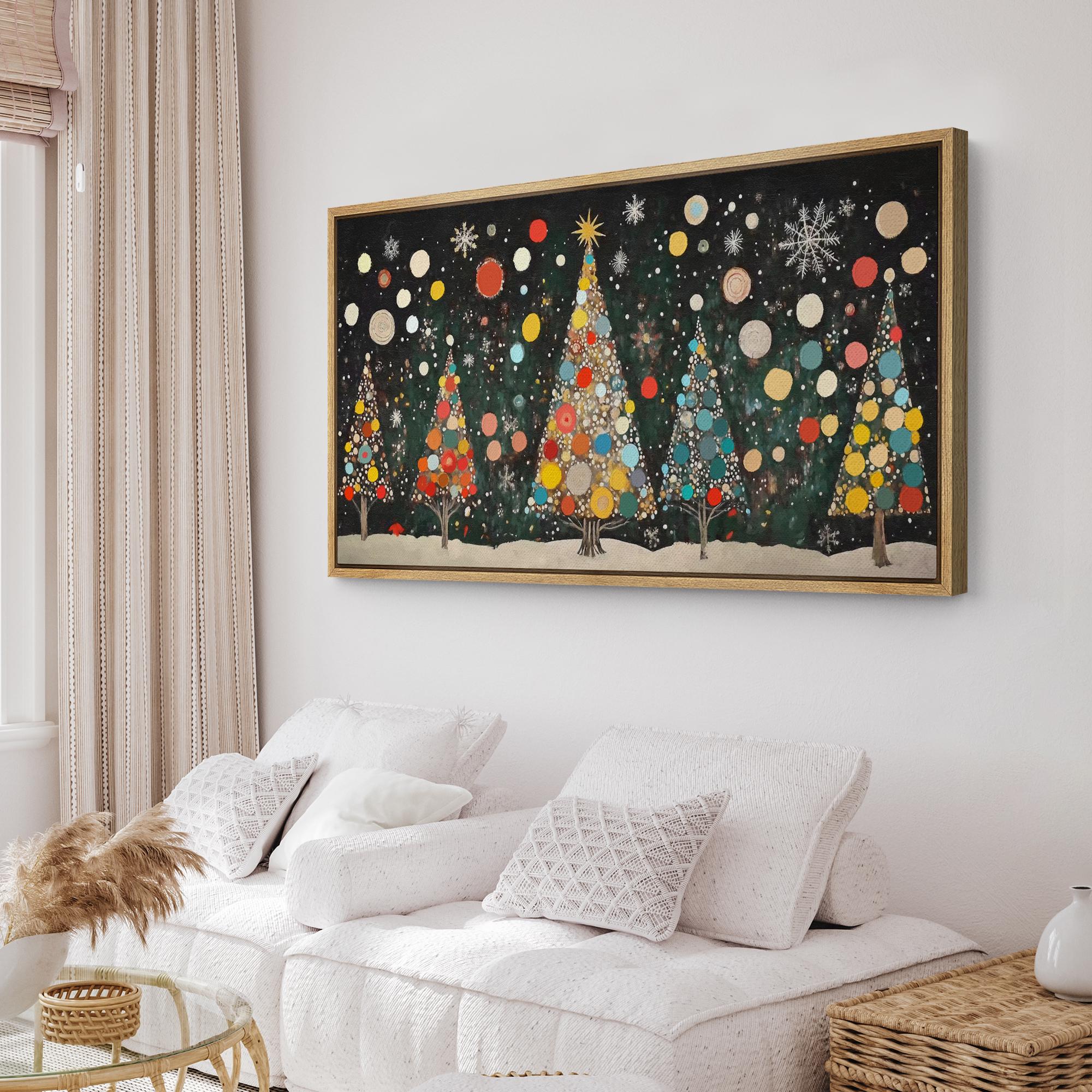 Large Wall Art Framed Canvas Prints Christmas Tree Wall Art Winter ...
