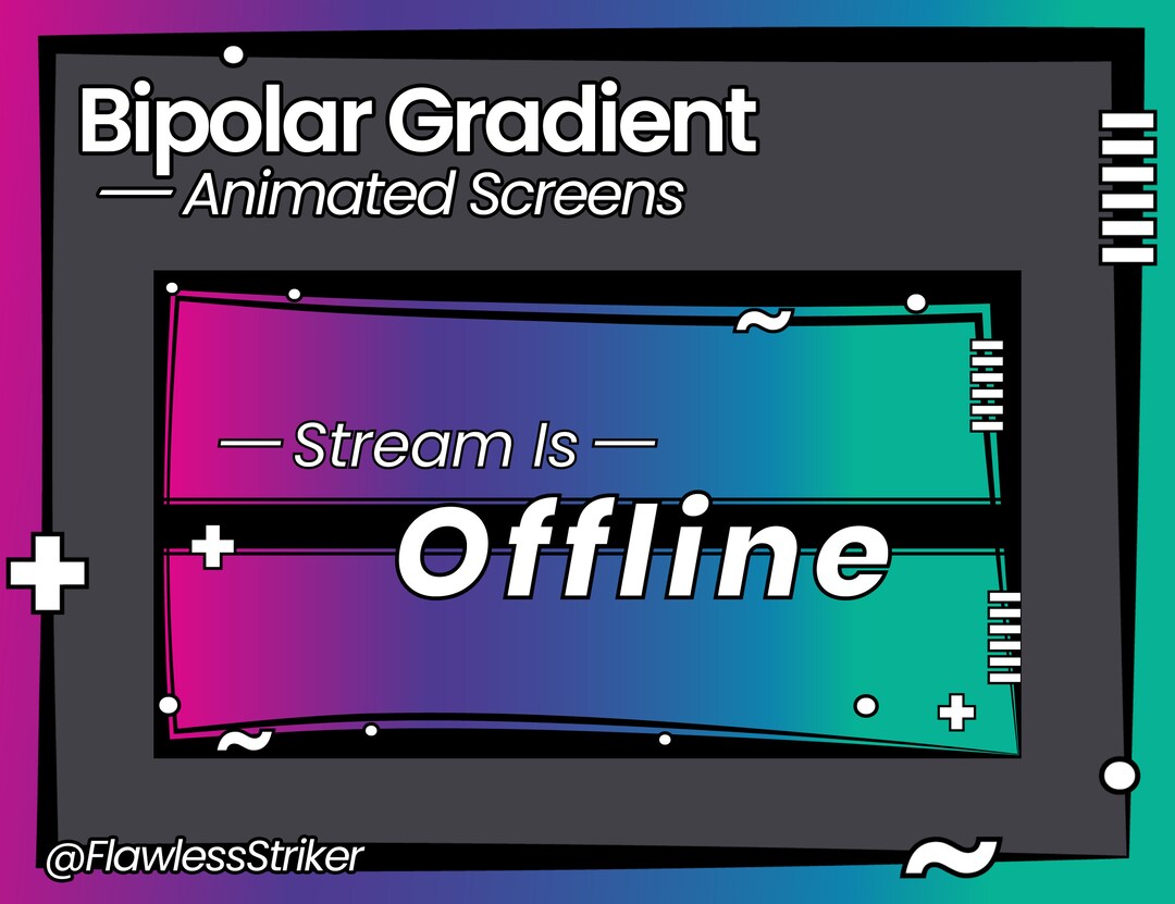 Bipolar Gradient Stream Screens Youtube Twitch - Etsy