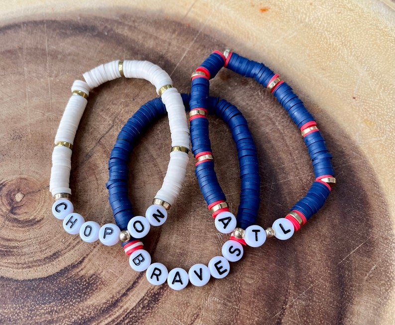 Atlanta Braves Stackable Bracelets - Etsy