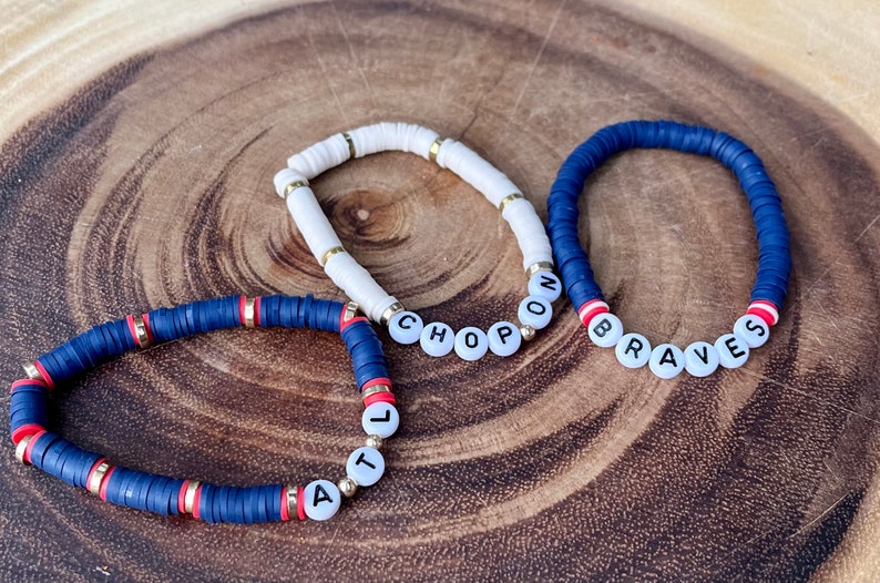 Atlanta Braves Stackable Bracelets - Etsy
