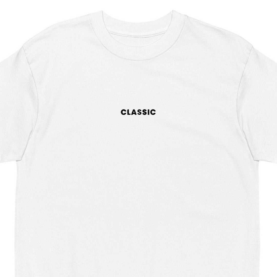 CLASSIC Embroidered Premium Heavyweight Tee, Unisex Fit, Simple Design ...