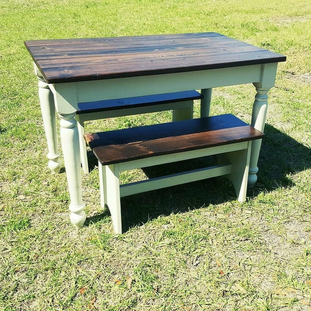 Kids Farmhouse Table Set - Toddler Table - Childrens Table - Kids ...