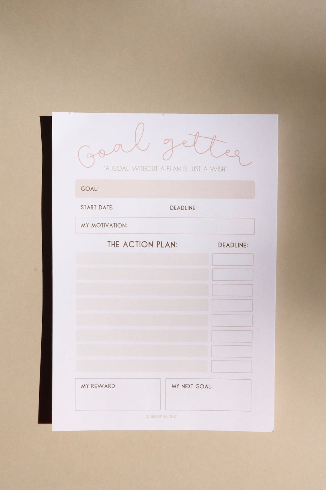 Goal Getter - Student Goal Planner - Etsy