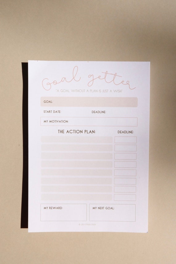 Goal Getter Student Goal Planner - Etsy