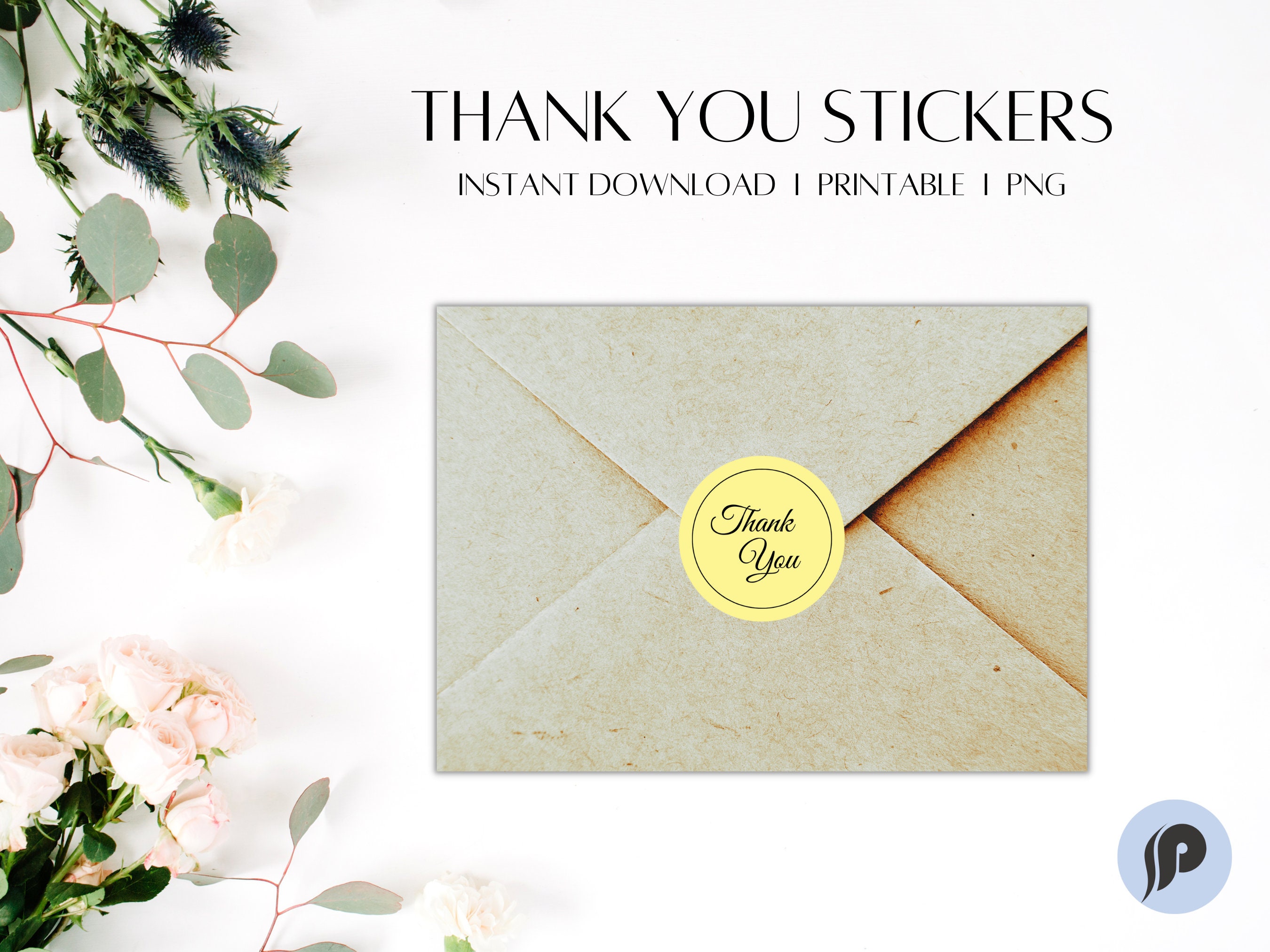 Thank You Stickers Thank You Stickers PNG Thank You Stickers - Etsy