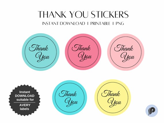 Thank You Stickers Thank You Stickers PNG Thank You Stickers - Etsy