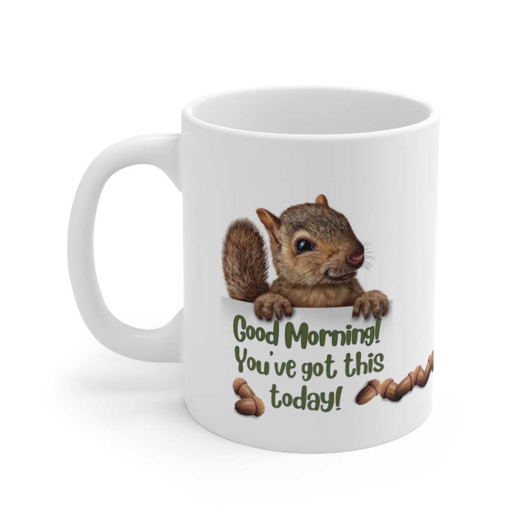Squirrel Coffee Mug, "good Morning! You've Got This!", Humorous Gift - Etsy