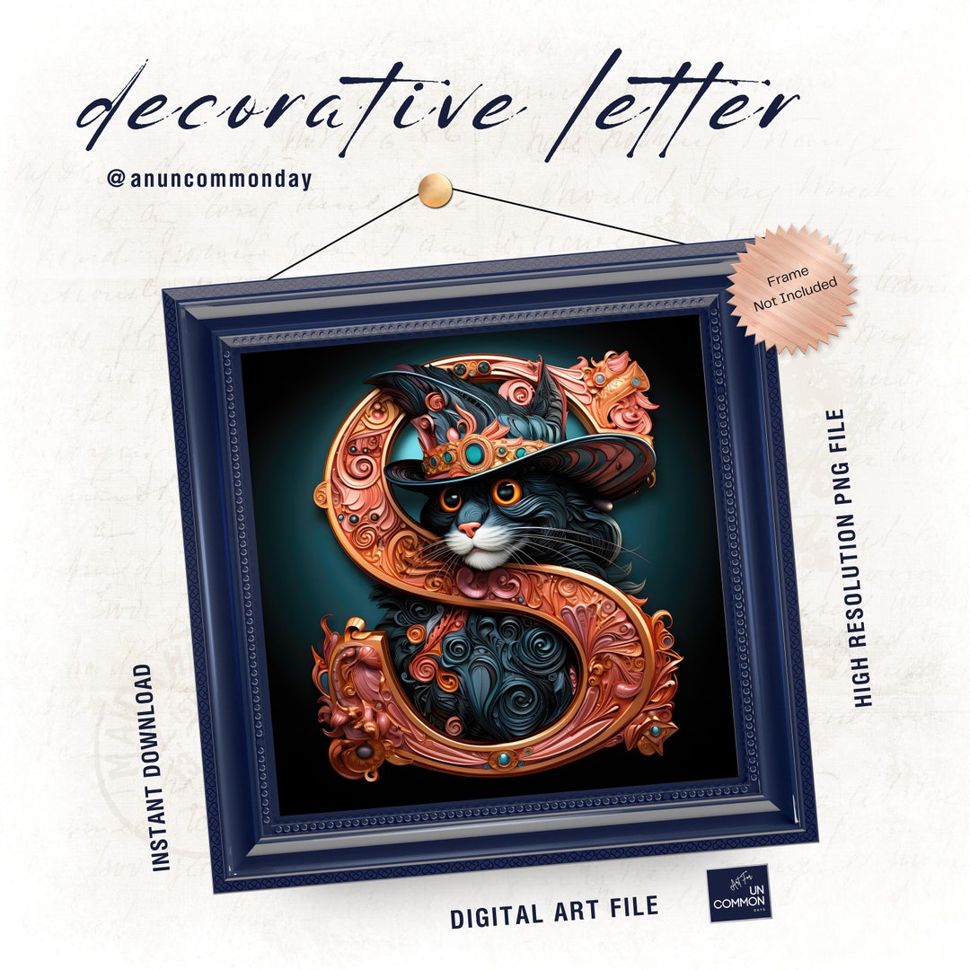 Letter S PNG - Goth Decorative Letters - Digital, Downloadable and ...