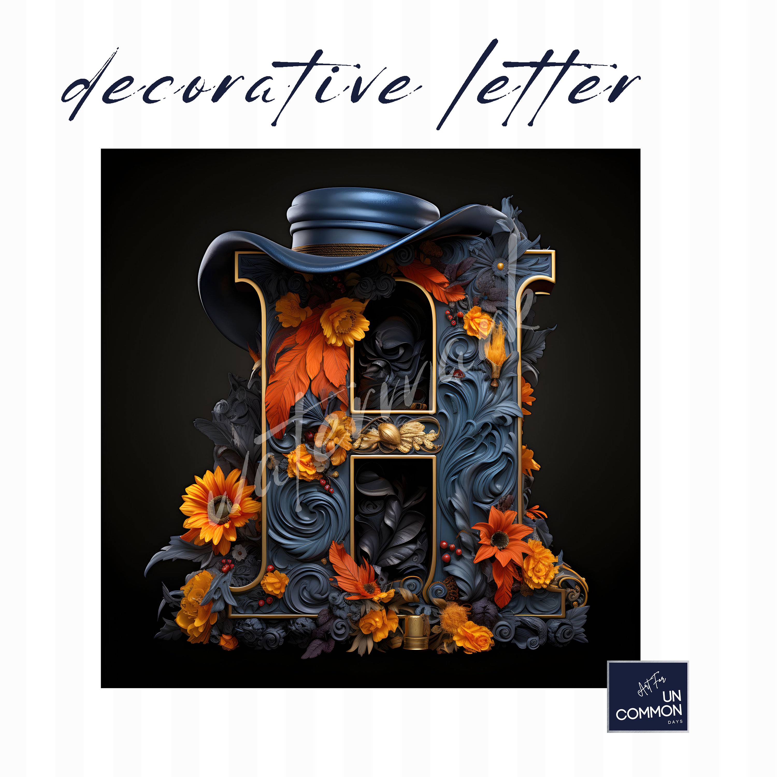 Letter H PNG - Goth Decorative Letters - Digital, Downloadable and ...