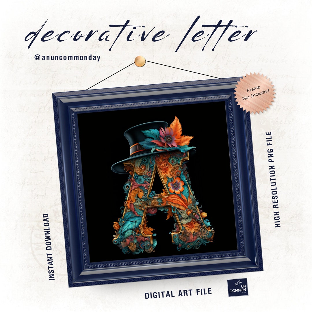 Letter A PNG - Goth Decorative Letters - Digital, Downloadable and ...